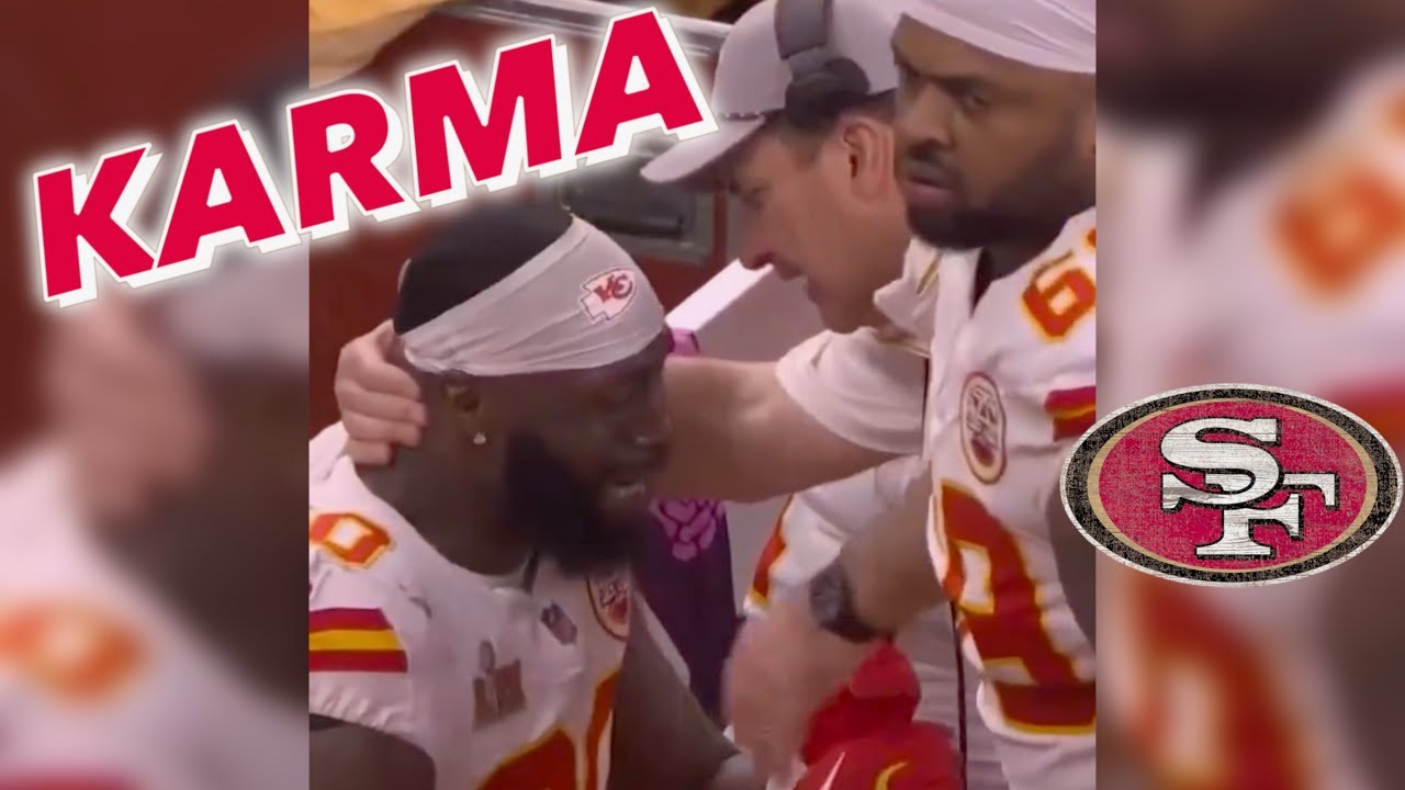 Former disgruntled 49ers player cries like a baby during Chiefs Eagles ...