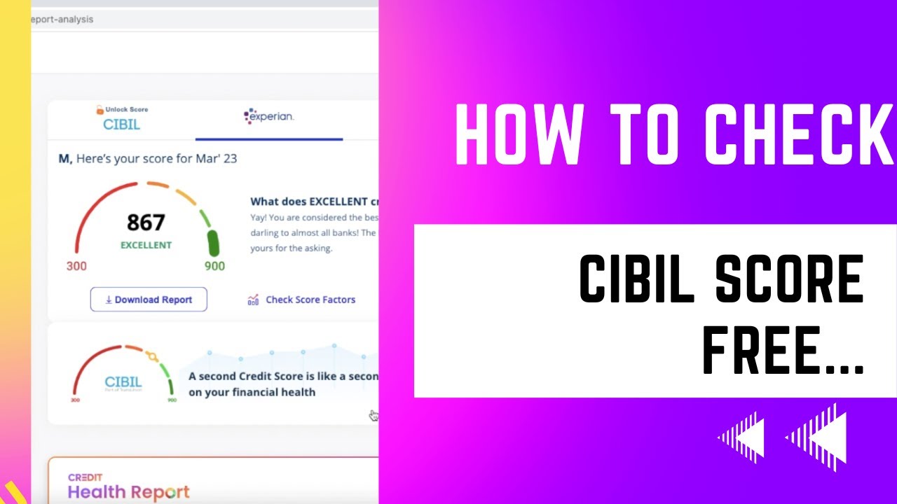 how to check CIBIL Score for free - YouTube