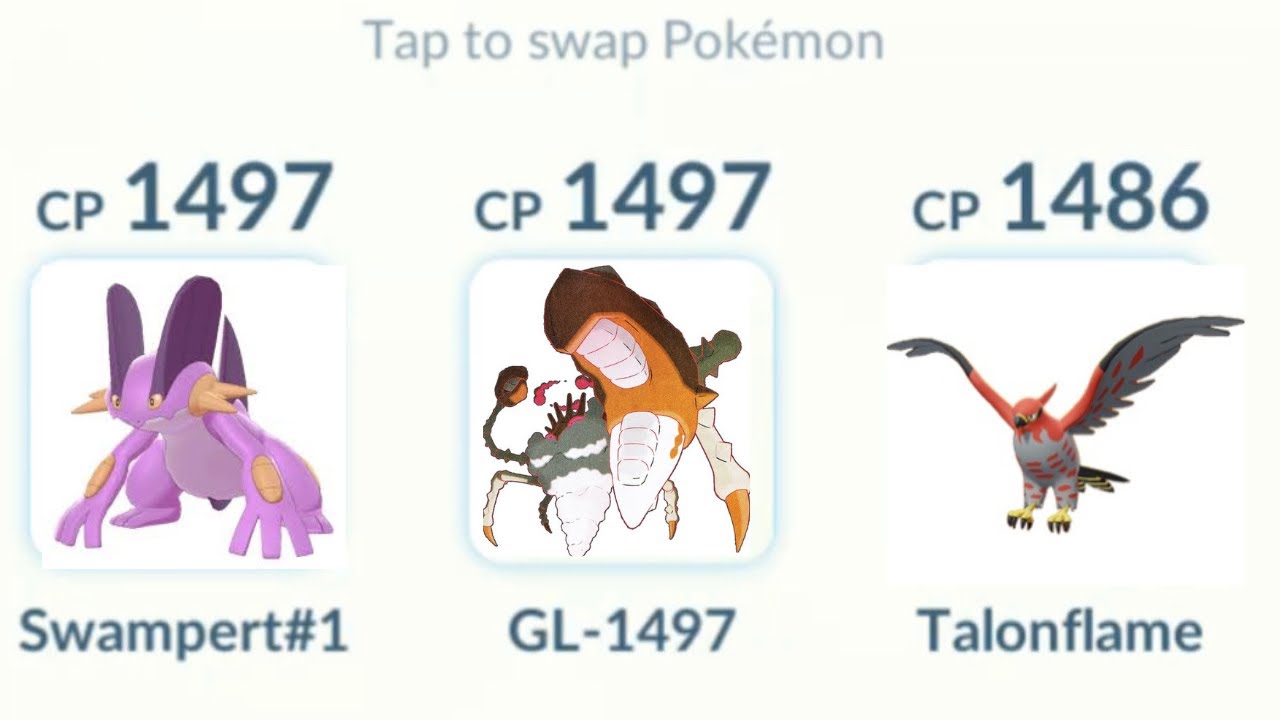 Swampert 💧, (G-Max) Kingler and Talonflame 🦅🔥 in Weather Cup | Go ...