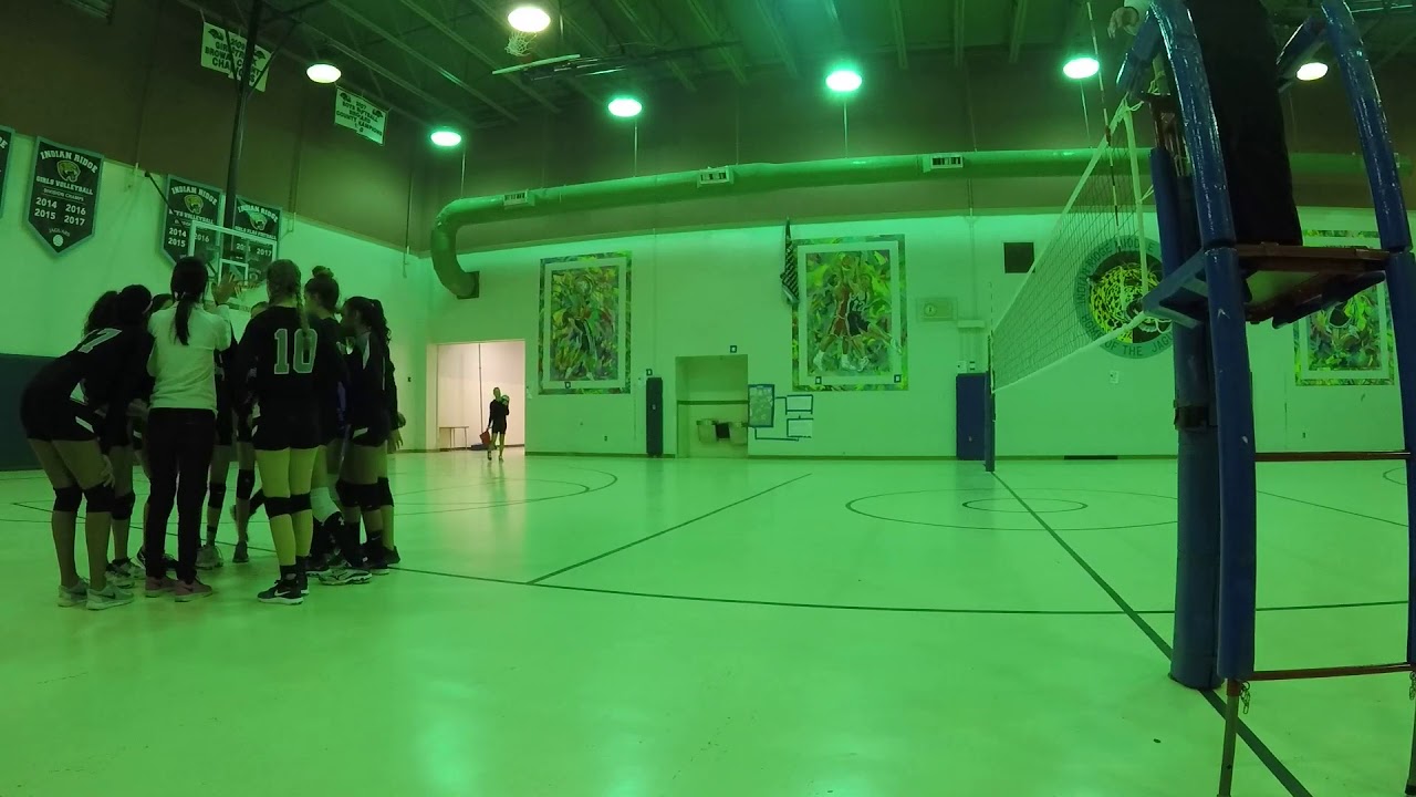 Lauren Serving at Indian Ridge Middle School Volleyball Game - YouTube