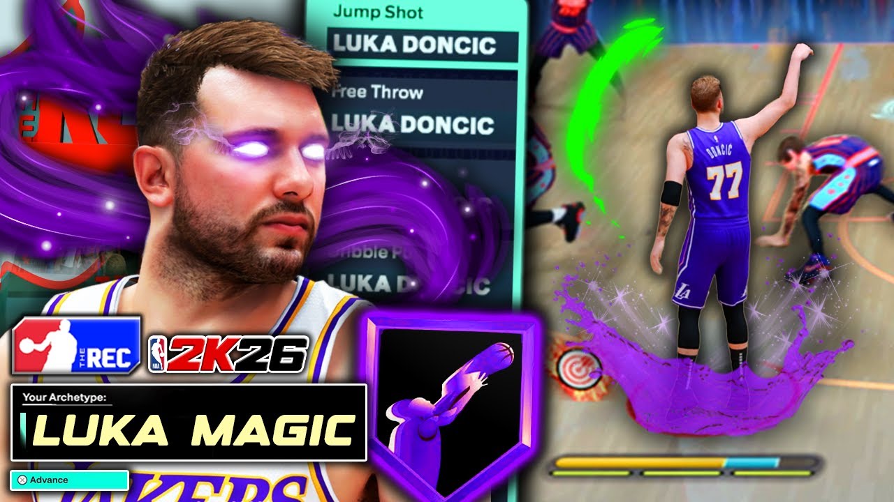 Playing Like Luka Magic in Random Rec on *Realistic* 6'7 Luka Doncic ...