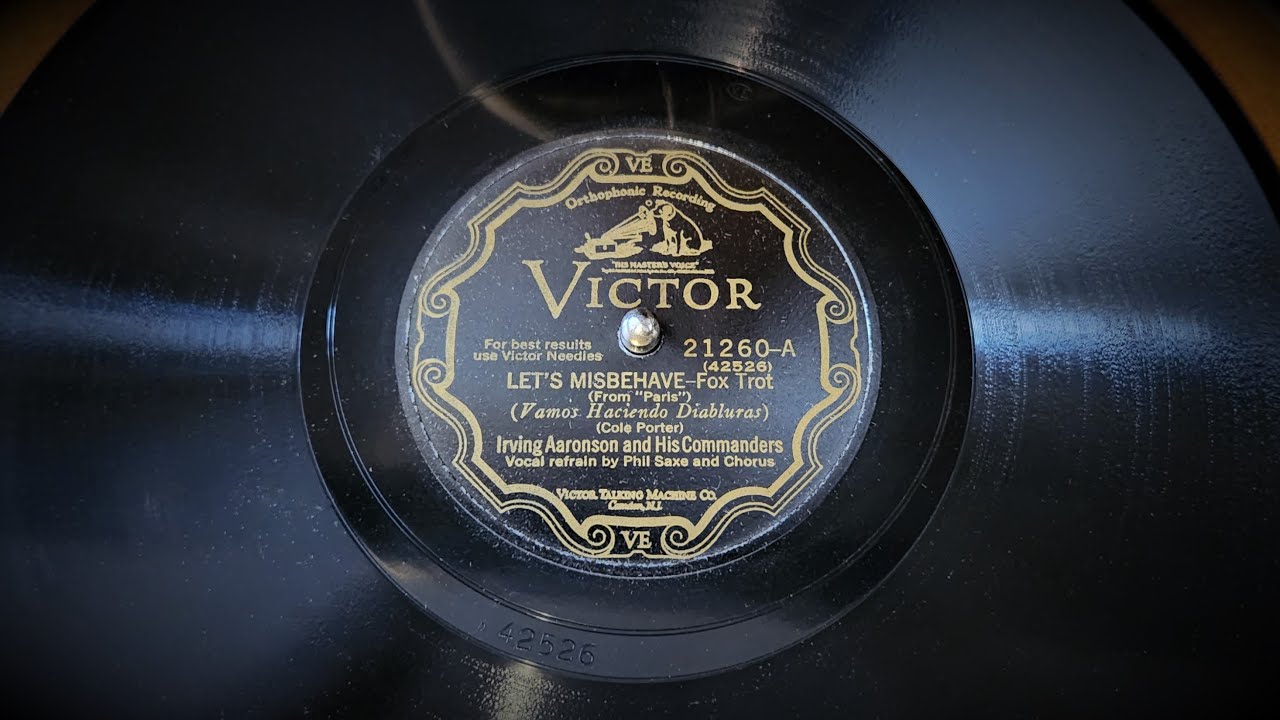 "Let's Misbehave" ~ Irving Aaronson & His Commanders - 1928 (Victor ...