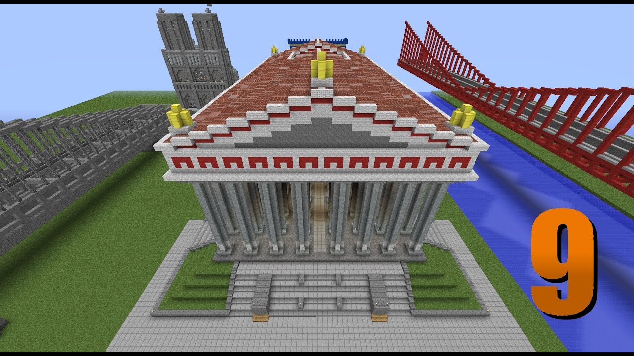 Minecraft Monuments Episode 9: Temple of Artemis and Ishtar Gate - YouTube