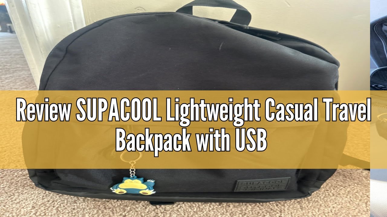 Review SUPACOOL Lightweight Casual Travel Backpack with USB Charging ...