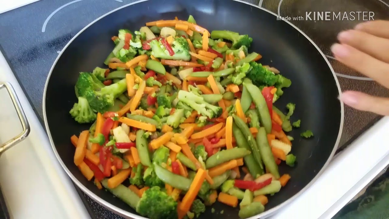 como hacer comida China, Camarones orange chicken y verdurita - YouTube