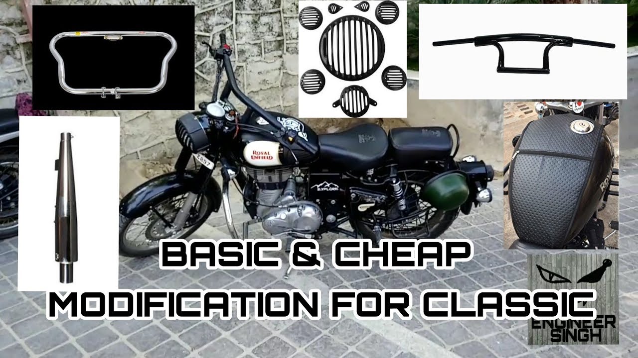 Royal Enfield Classic Modifications | CHEAP AND BEST | Engineer Singh ...
