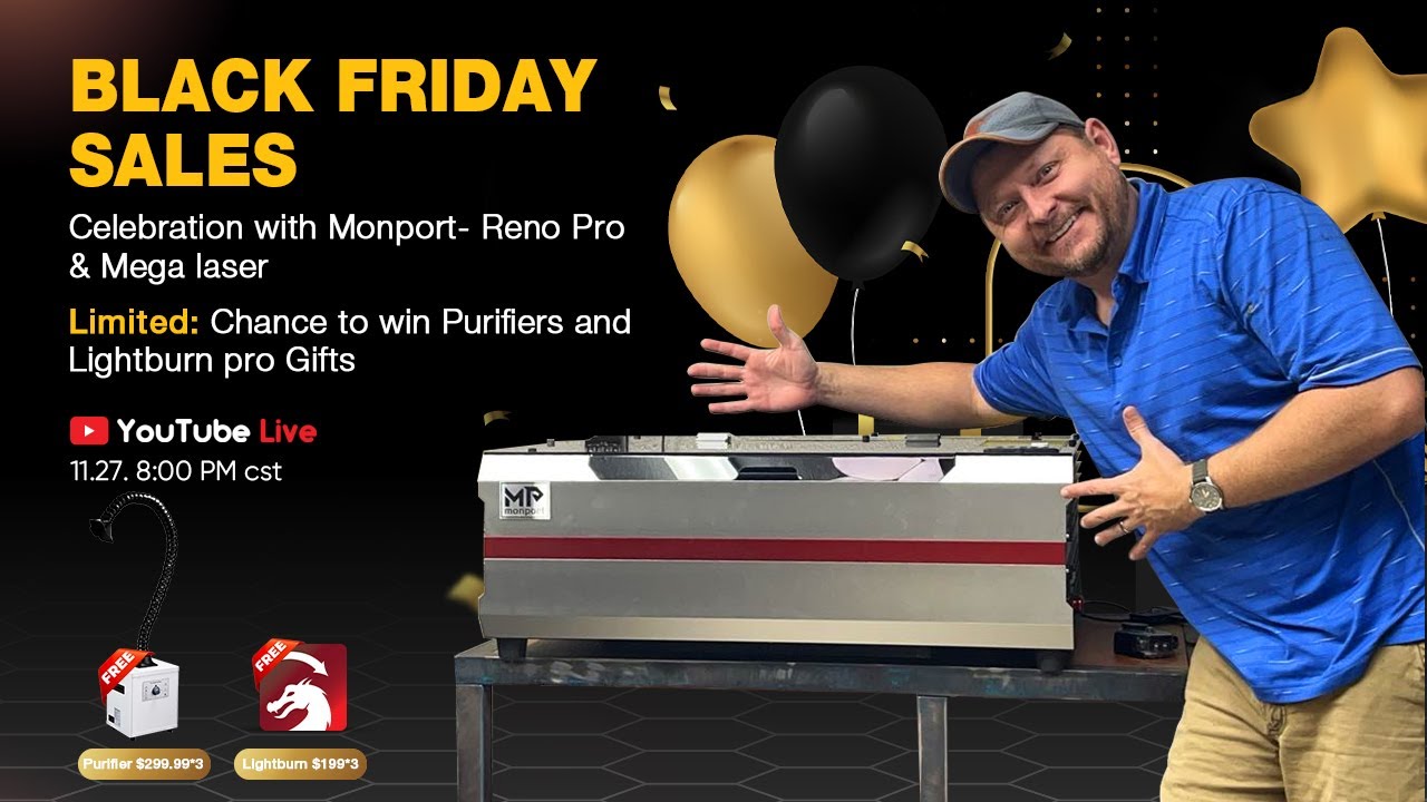 Monport Black Friday Livestream with Reno Pro & Mega Laser + Giveaways - YouTube