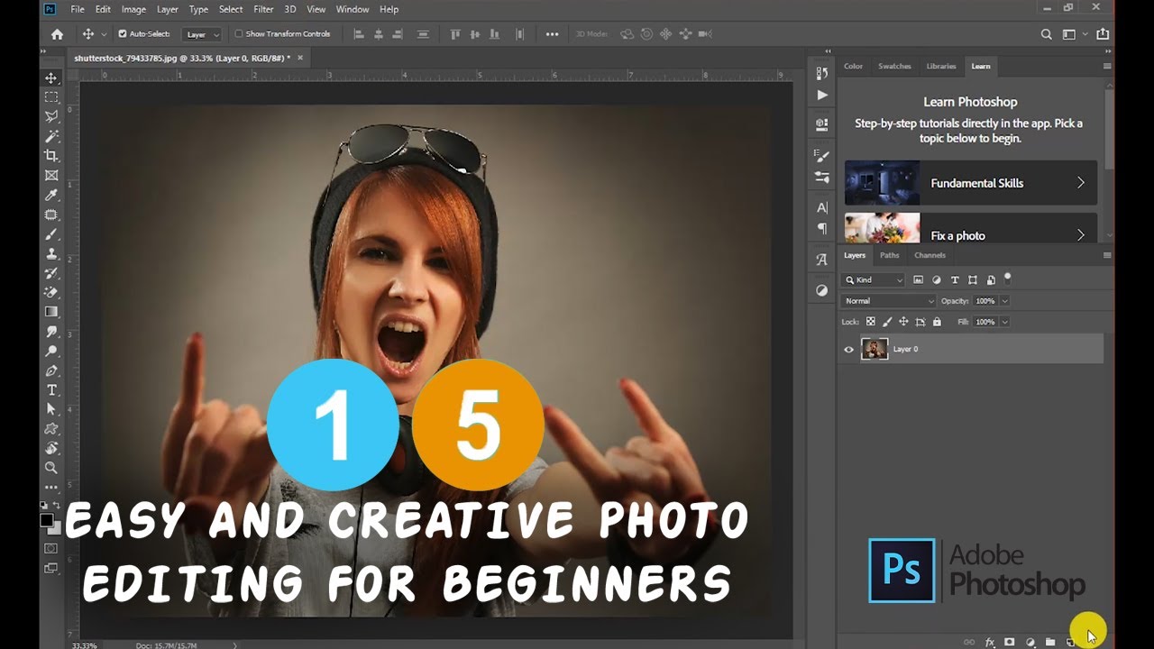 15 Easy and creative photos editing for Beginner II PHOTOSHOP TUTORIAL ...