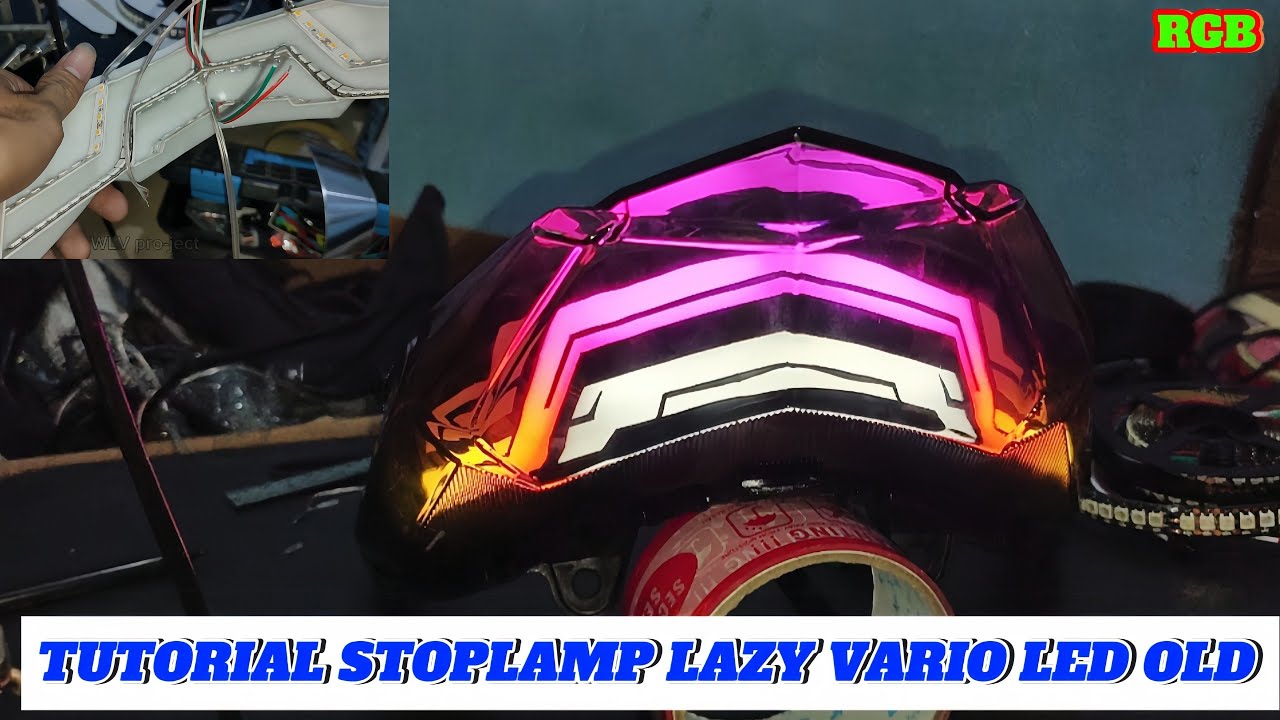 TUTORIAL MEMBUAT STOPLAMP LAZY VARIO LED OLD//Rgb via aplikasi - YouTube