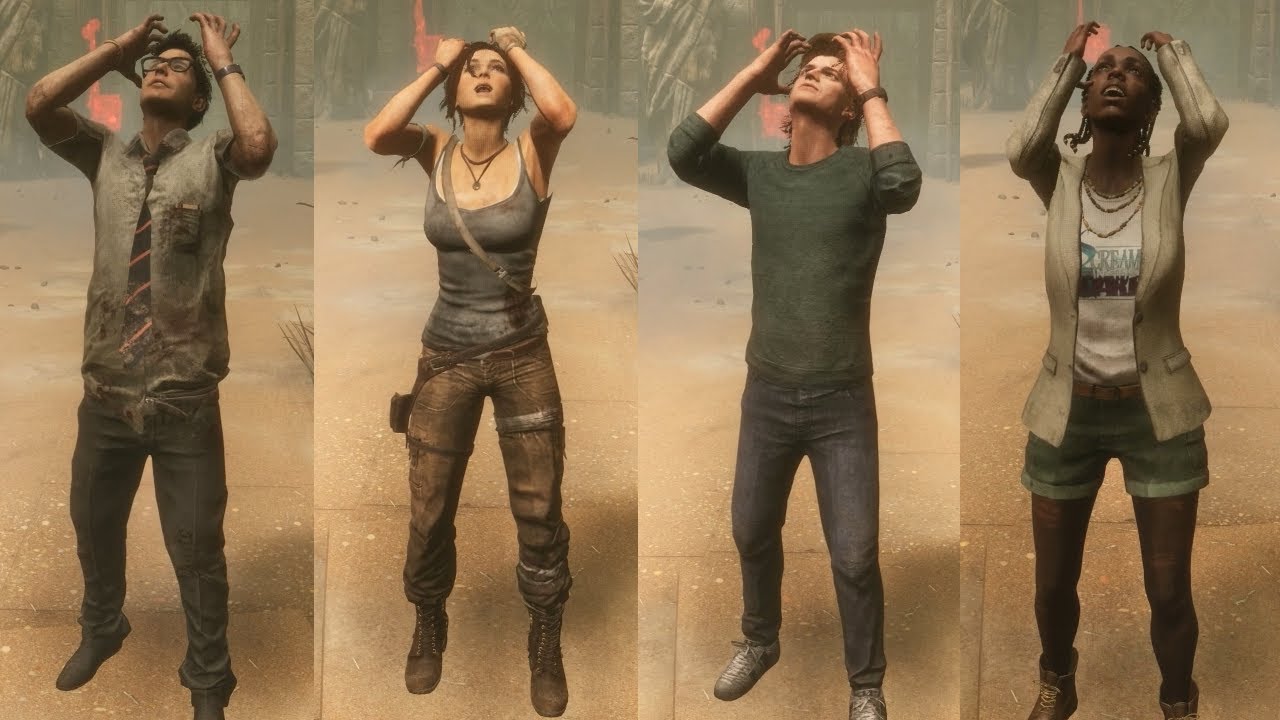 Dead By Daylight - All Survivor Scream Animations - YouTube