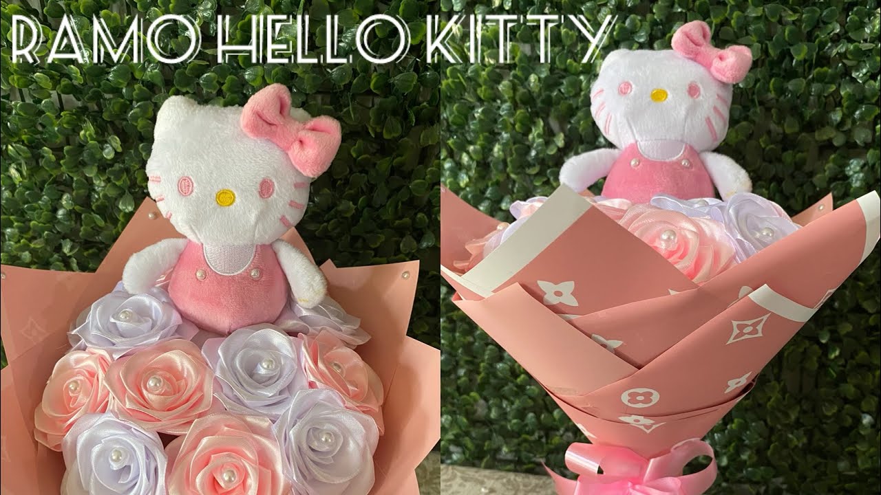 Ramo eterno HELLO KITTY/ #floreseternas #flores #rosas #diyflowers # ...