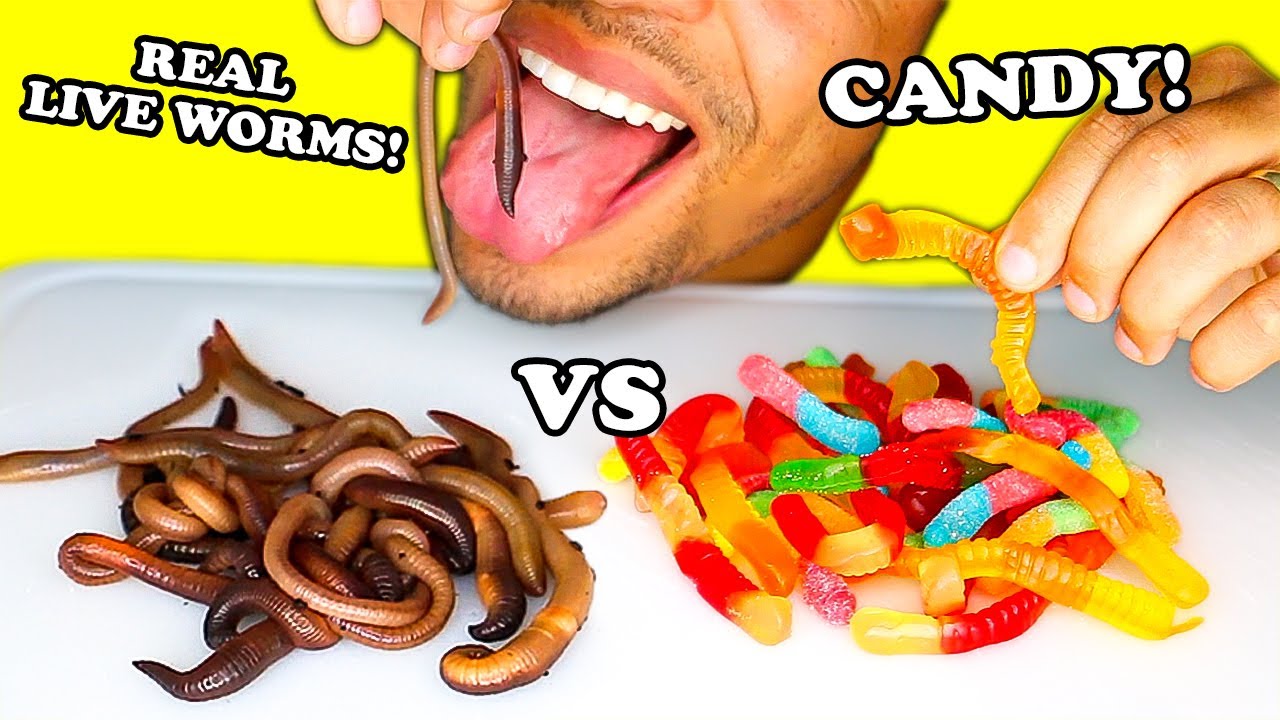 ASMR GUMMY FOOD vs. REAL FOOD EATING CANDY CHALLENGE BEST GROSS REAL ...