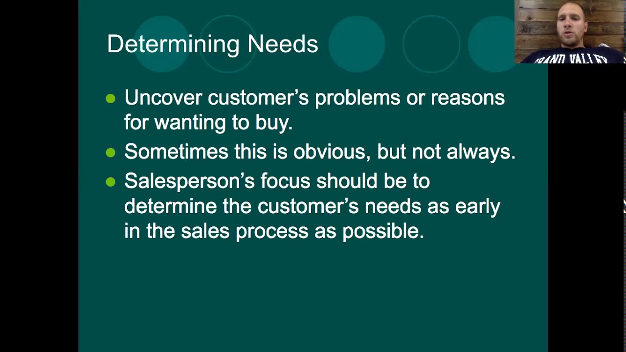 Sales: Determining Customers Needs - YouTube