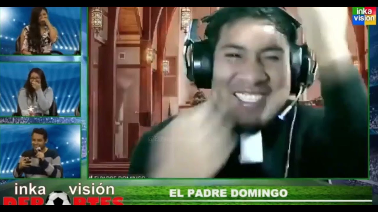 #PADREDOMINGO BAILANDO EL NIKO NIkO NII EN PLENA ENTREVISTA - YouTube