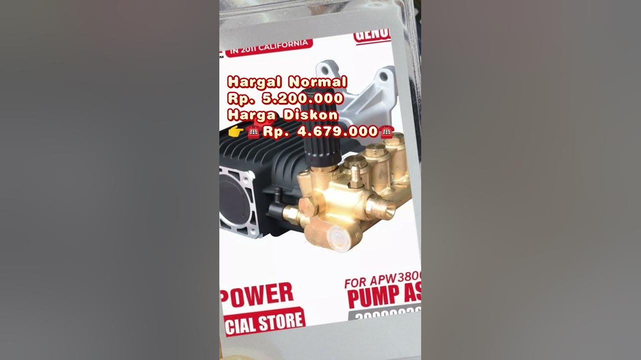 Pumps Apw 3800/4400, Pompa Triplex Untuk 4000 PSI 300 Bar#aipower3800 #aipower4400 (085225222637 ...