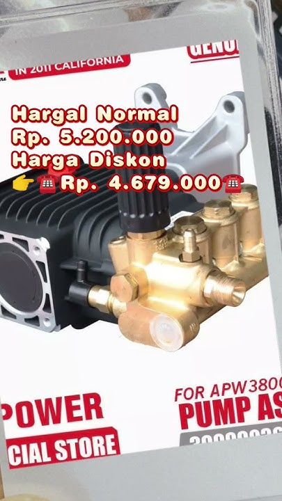 Pumps Apw 3800/4400, Pompa Triplex Untuk 4000 PSI 300 Bar#aipower3800 #aipower4400 (085225222637 ...