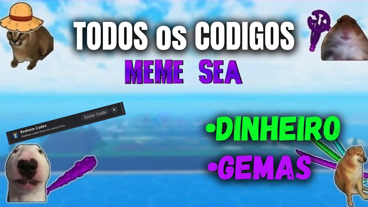 TODOS OS CODIGOS MEME SEA ATUALIZADOS | NOVOS CODIGOS do MEME SEA - YouTube