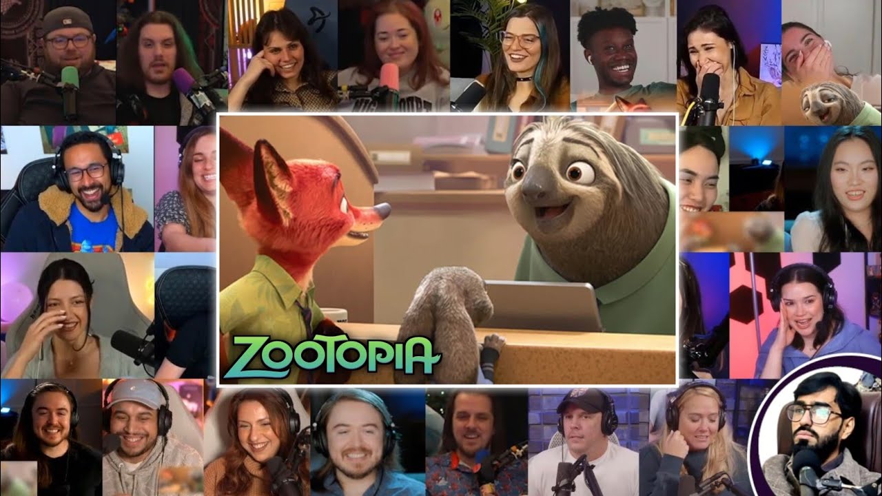 Zootopia Sloth Scene Reaction Mashup | Funniest Movie Scene Ever! - YouTube