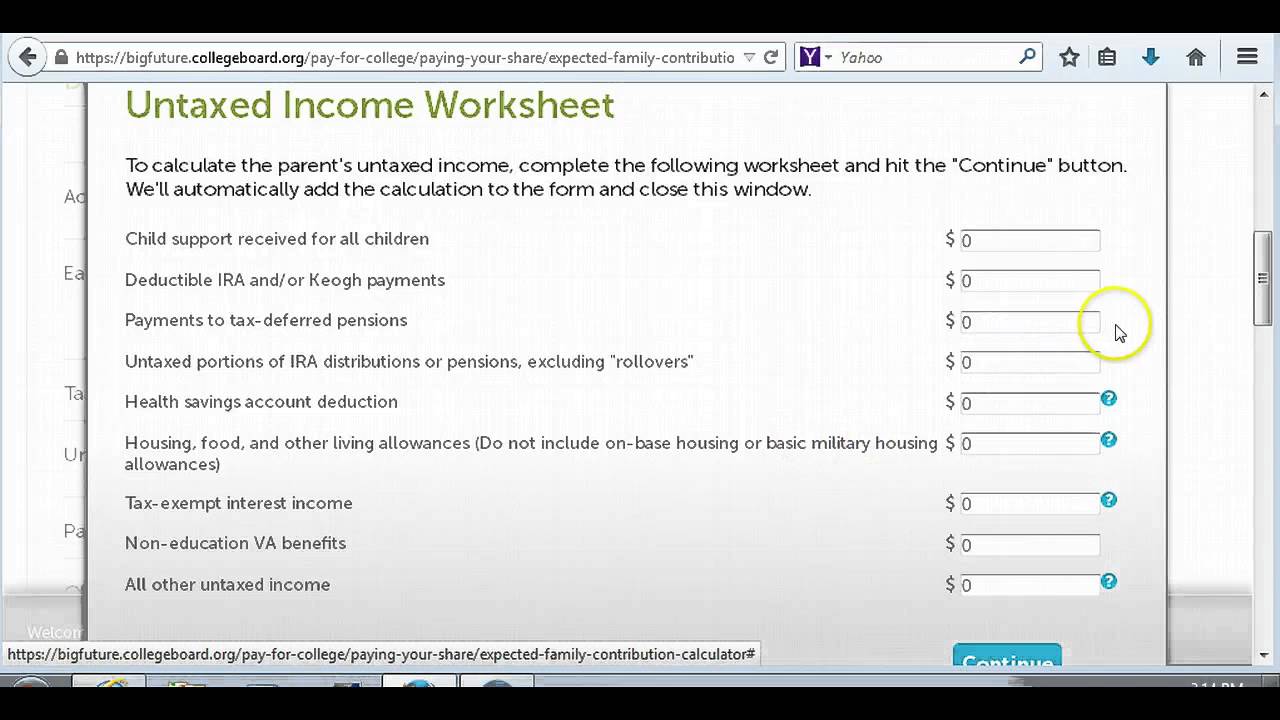 Calculating Your Expected Family Contribution Number (EFC) - YouTube