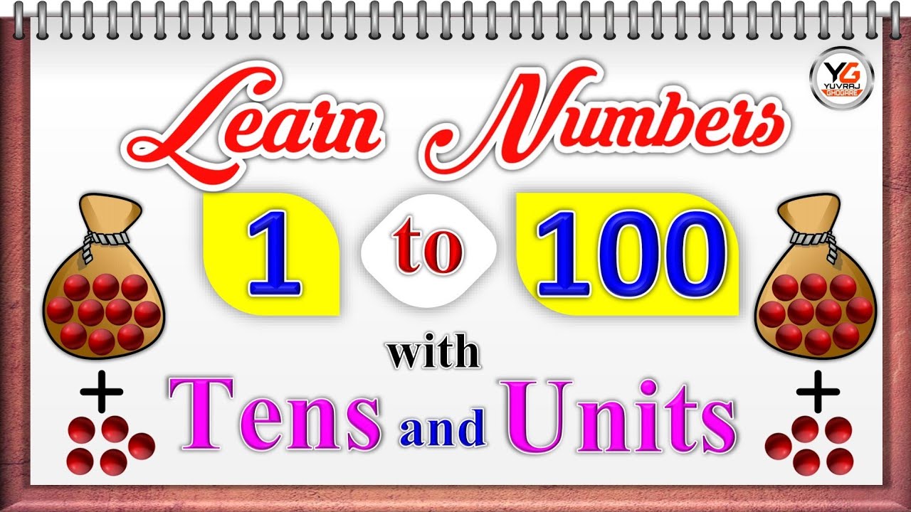 Learn 1 to 100 numbers with tens and units | Learn tens and unite ...