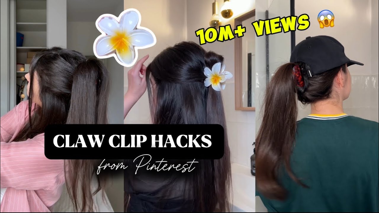 QUICK & EASY HAIRSTYLES FOR LONG HAIR | Viral Claw Clip hacks - YouTube