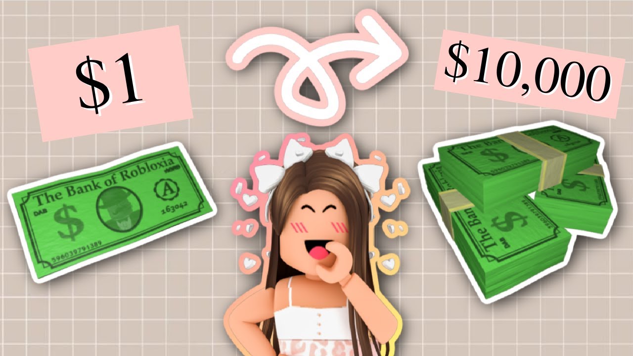 TURNING $1 INTO $10,000 💵 IN 1 HOUR! | Bloxburg Making Money Challenge ...