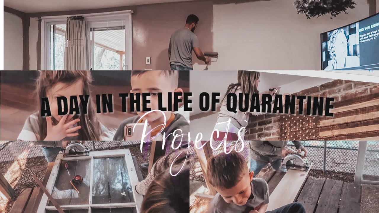 DAY IN THE LIFE OF QUARANTINE/ Living room makeover & old window shelf ...