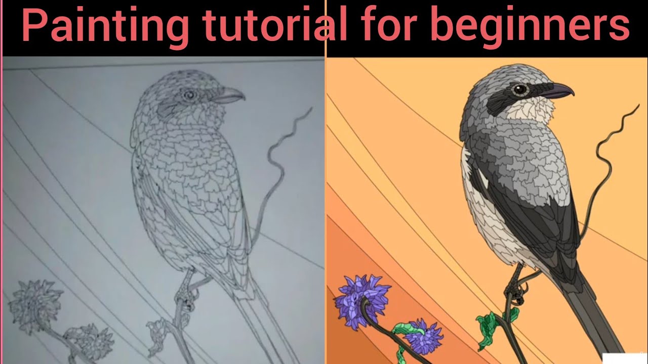 HOW TO COLOR OR PAINT A BIRD,PAINTING AND COLORING TUTORIAL,PAINTING ...