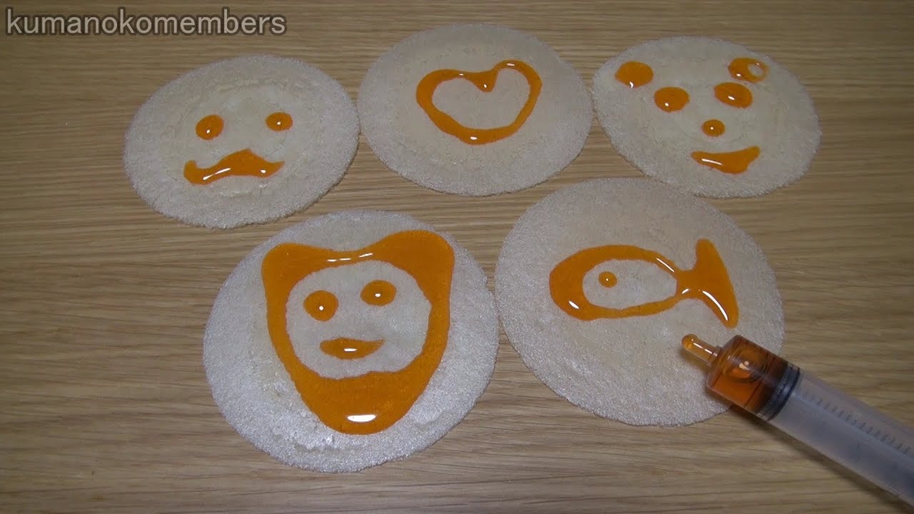 Painting soft rice cracker kit らくがきッズ - YouTube