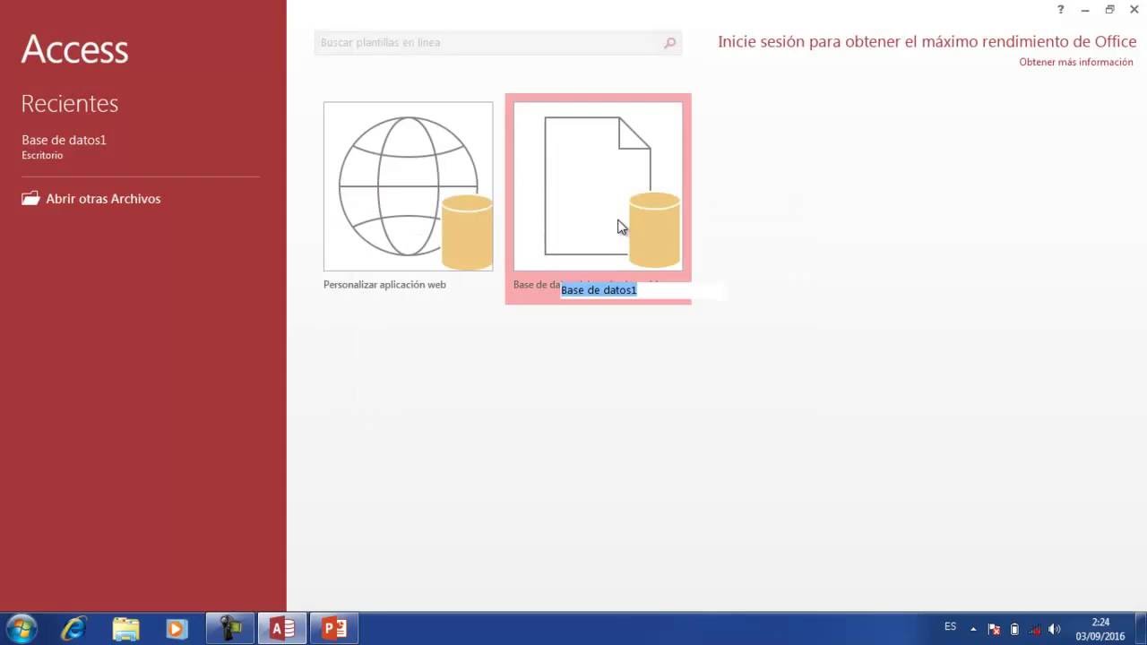 Introducción a (Microsoft Access 2013) - YouTube