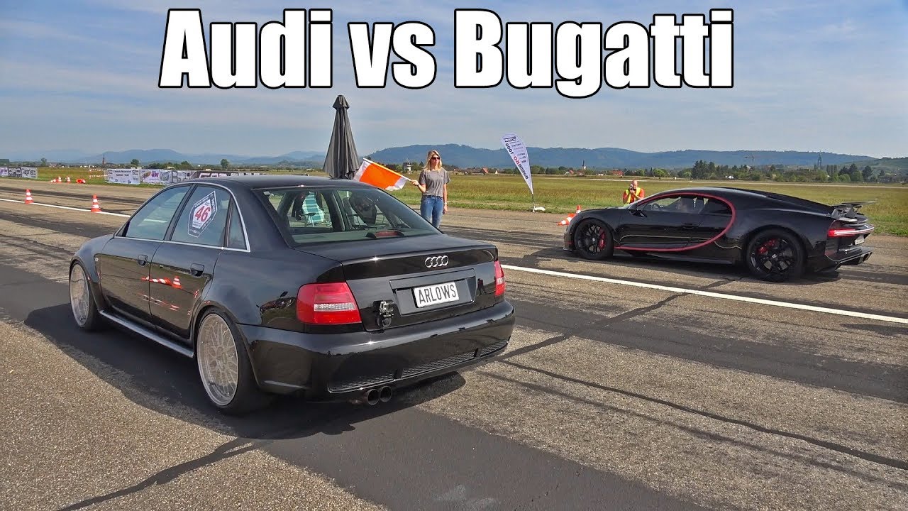 1300HP Audi S4 B5 vs 1500HP Bugatti Chiron - YouTube