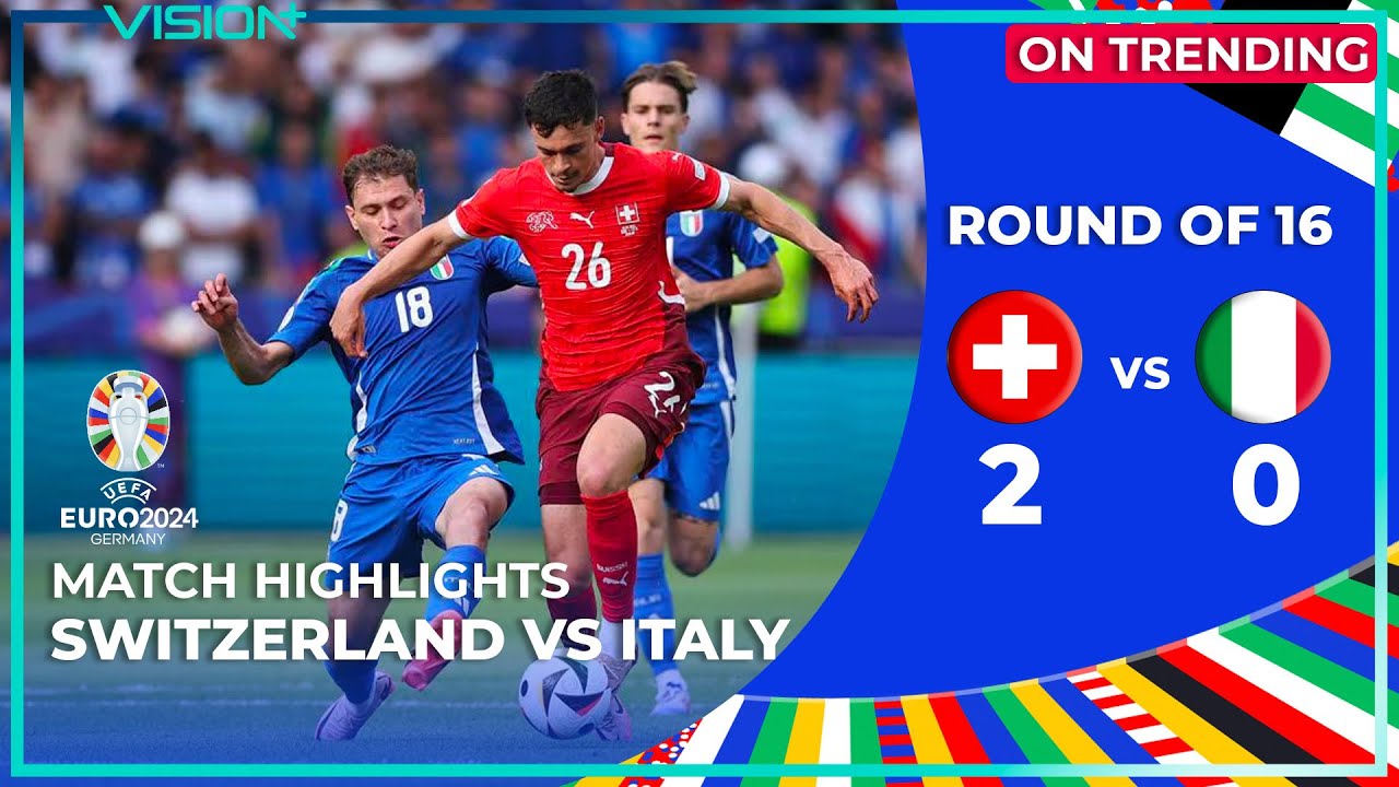 MATCH HIGHLIGHTS: SWISS 2 - 0 ITALIA | Round of 16 - UEFA EURO 2024 ...