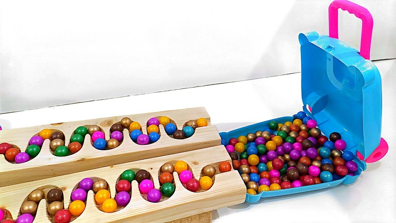 Marble Run ☆ HABA Slope & handmade wooden marble course - YouTube