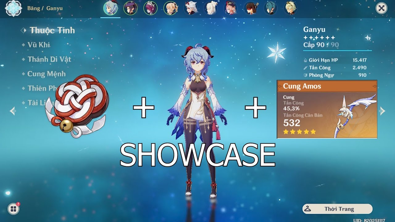 Ganyu Cung Amos cùng với bộ Dòng hồi ức bất tận. Showcase ...