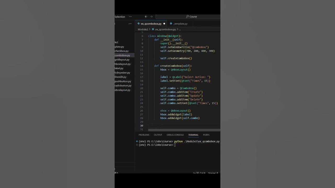 PySide6 Tutorial: QComboBox #python #pyside6 #coding #shortsvideo #shorts - YouTube