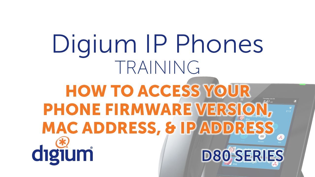 Digium D80 IP Phones Training | How to Access Your Phone Firmware ...