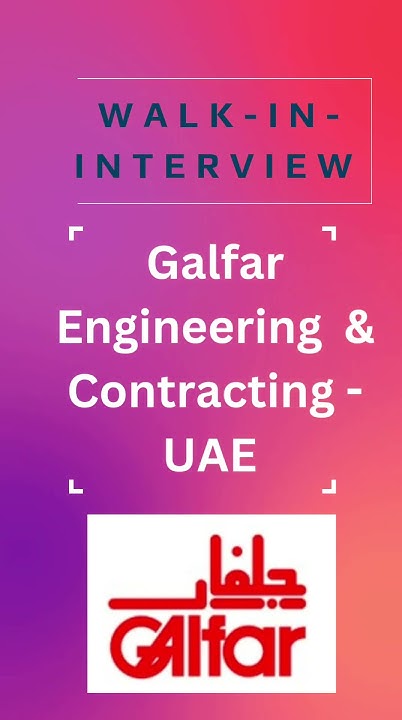 Galfar Engineering Vacancies on Walk-in-interview #gulfjobs #dubaijobs ...