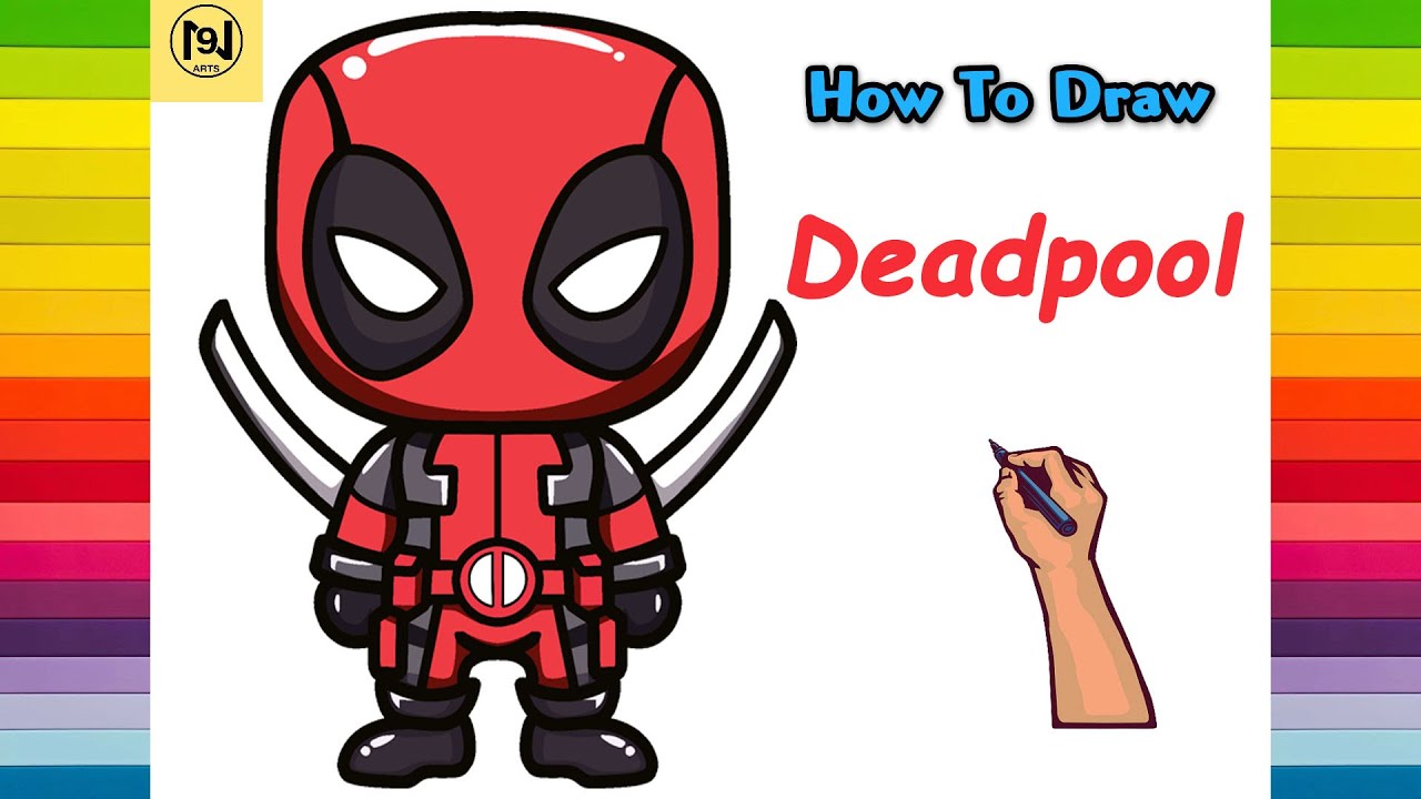 How to Draw Deadpool Full Body Easy Step by Step - YouTube