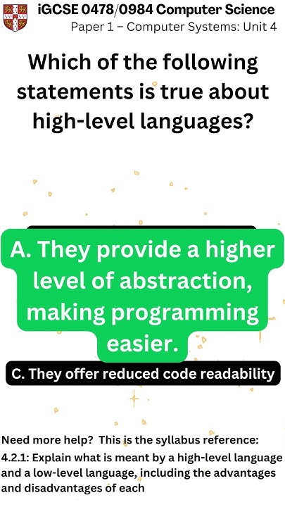 iGCSE Computer Science 0478 0984 Paper 1 Unit 4 q027 v1 - YouTube