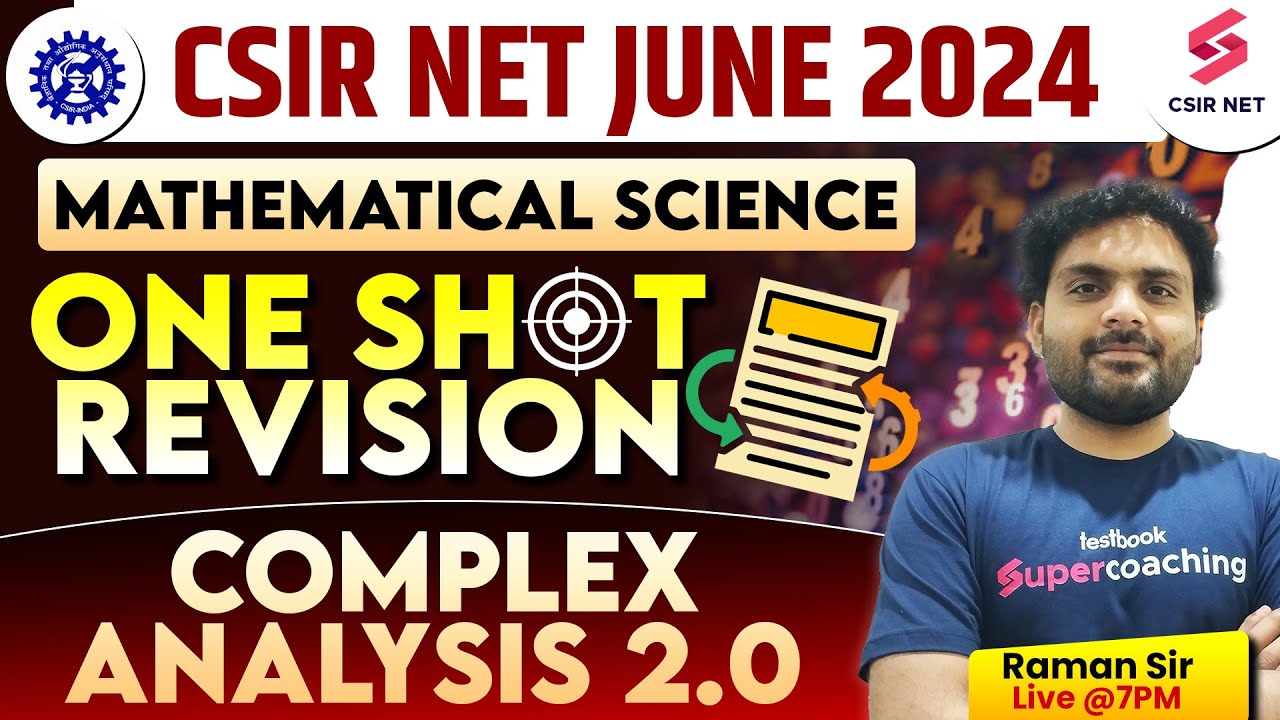 Complex Analysis Csir Net One Shot Revision S2 Csir Net Mathematical Science By Raman Sir