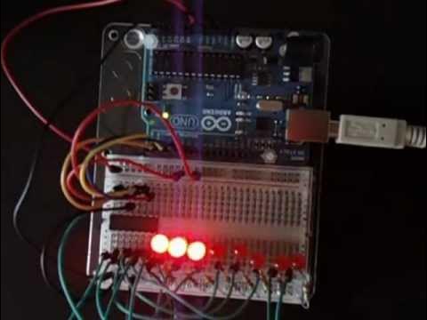 Led Effects - with Arduino UNO and 74HC595 shift register - YouTube