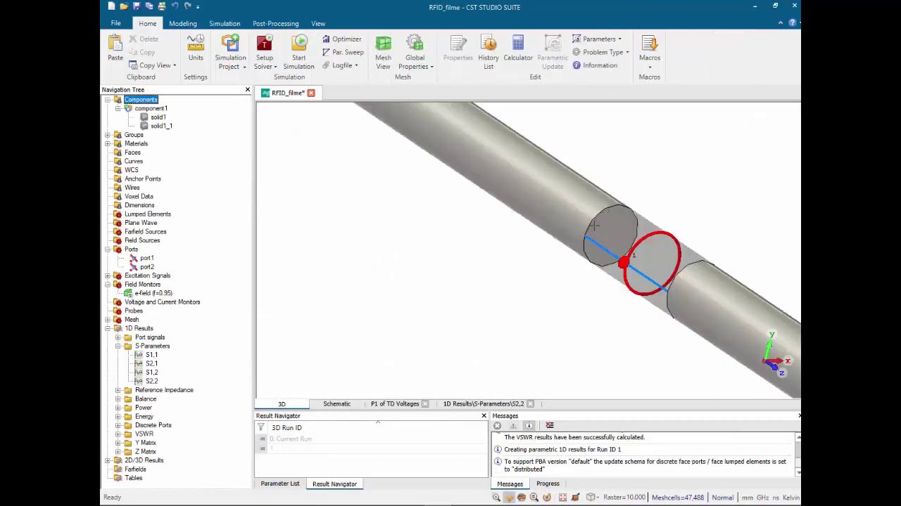 Simulation of Rectenna/RFID inside CST Microwave Studio - YouTube