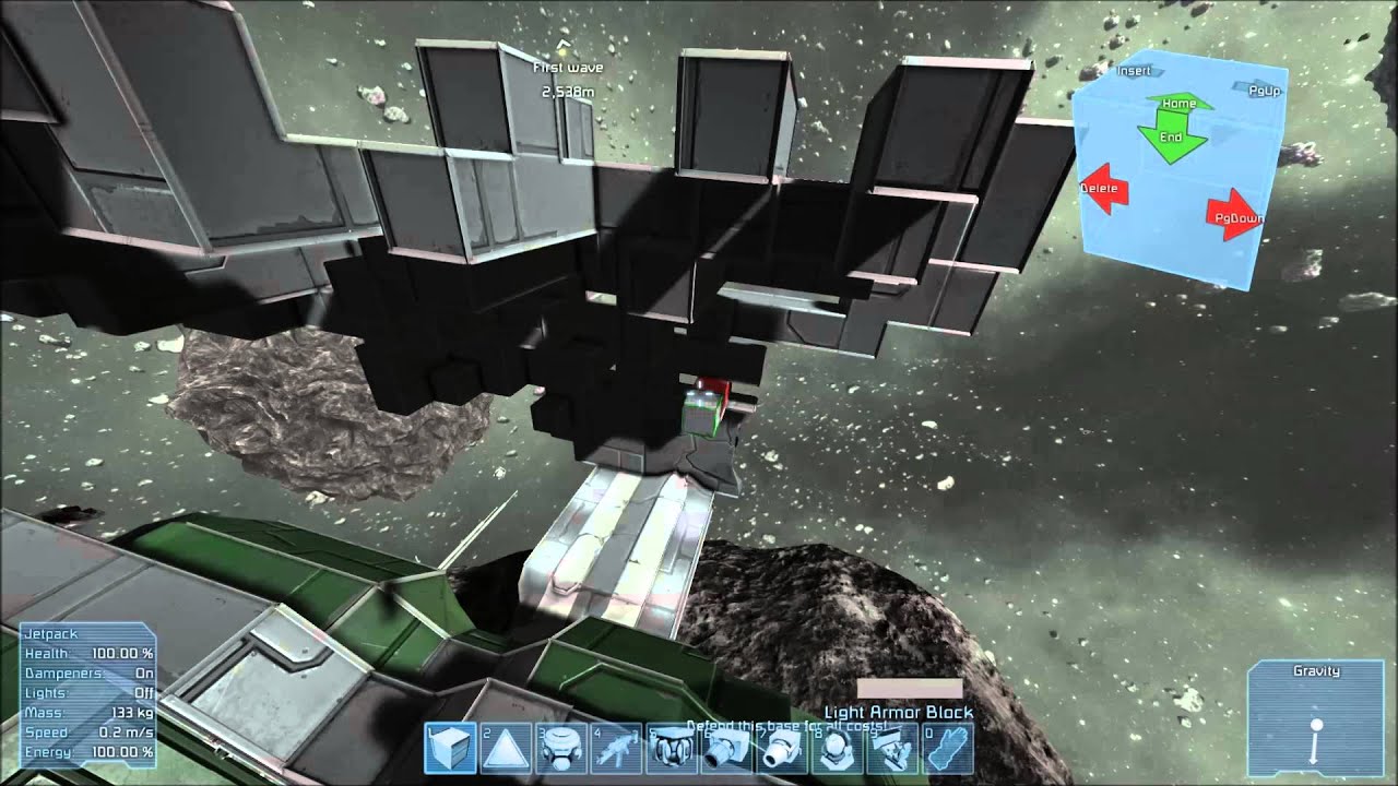 Space Engineers Space Defence Guns And Booms - YouTube