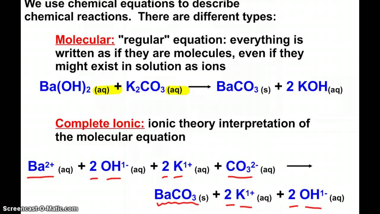 AP Chemistry Ionic Theory of Solutions and Precipitation Reactions ...