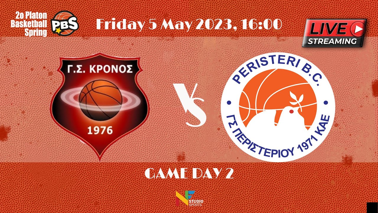 G.S. KRONOS - PERISTERI BC, 2ND PLATON BASKETBALL SPRING - GAME 2 ...