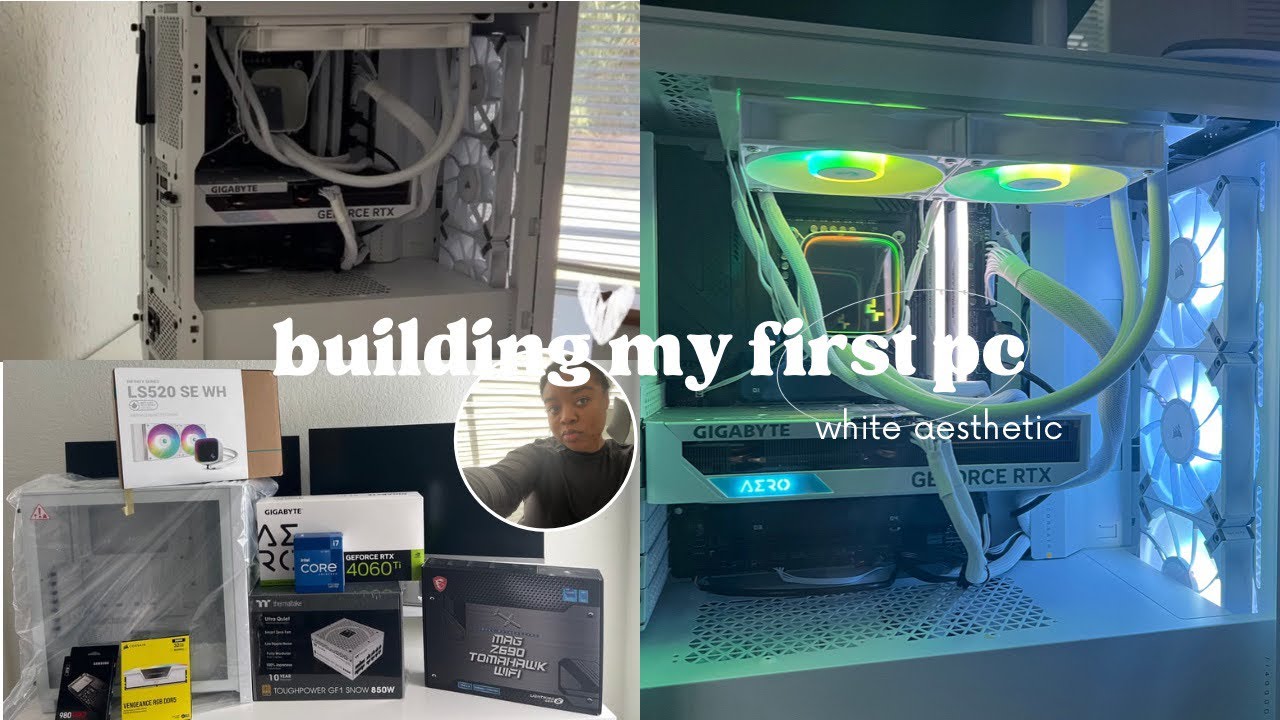 Building My First PC| $1400 White Aesthetic 🤍 | Mid Range | RTX 4060ti ...