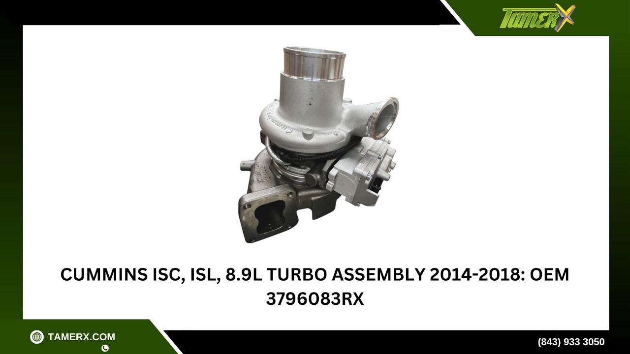 Cummins ISC, ISL, 8.9L Turbo Assembly 2014-2018: OEM 3796083RX - YouTube