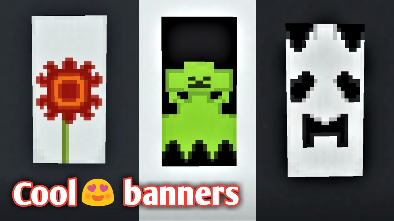 Minecraft- 5 Amazing Banner designs Tutorial (#1) #minecraft - YouTube