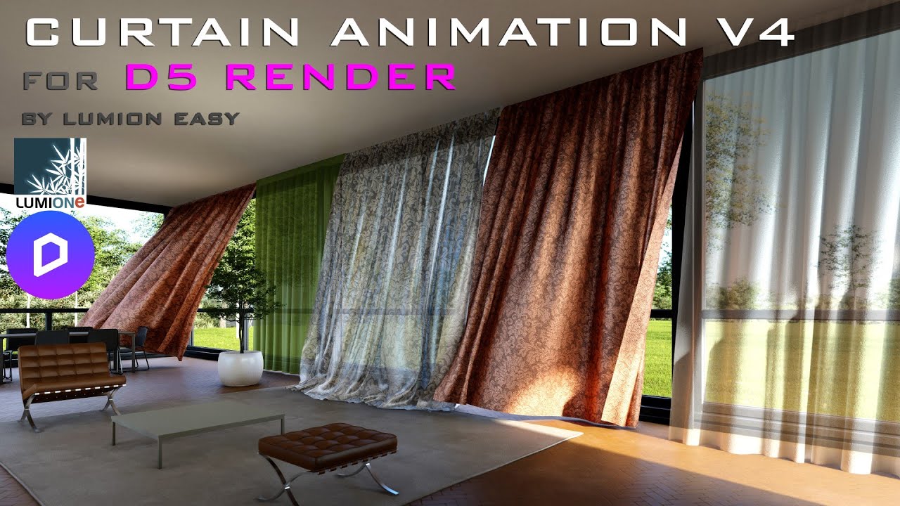 Curtains animation V4 for D5 Render | Lumion Easy - YouTube