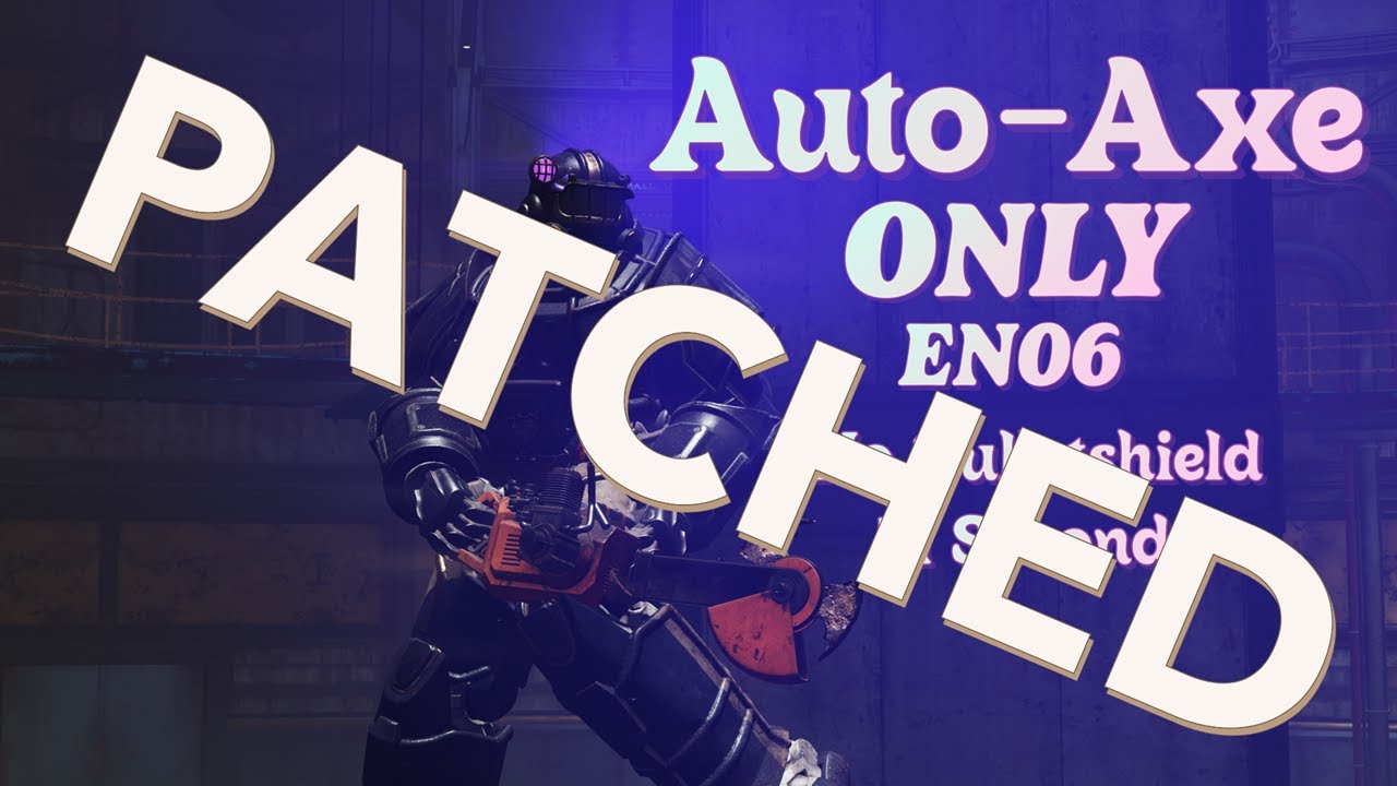 Fallout 76 AUTO-AXE ONLY EN06 Guardian NO BULLETSHIELD after update ...